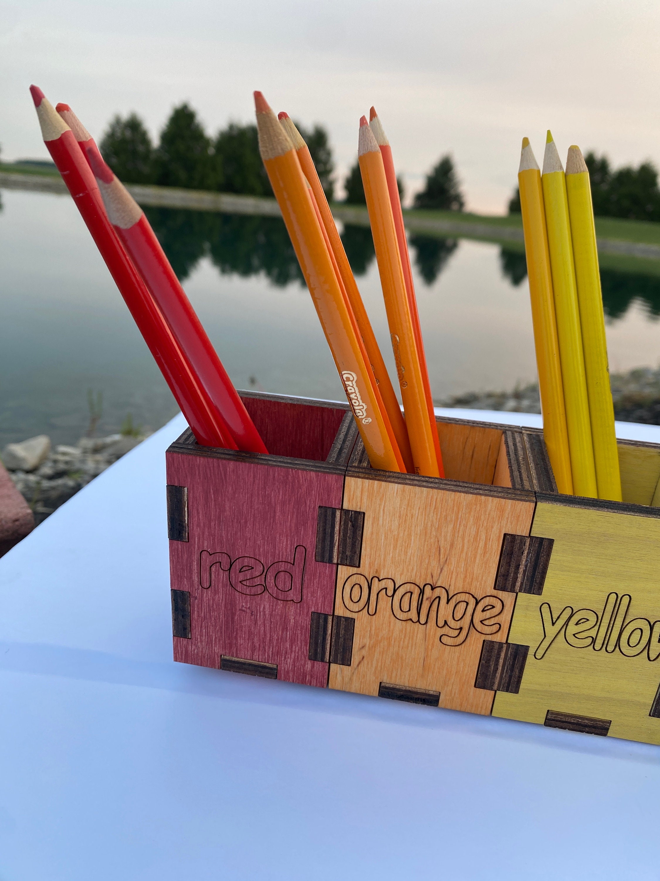 Crayon Organizer Bin Caddy Teaching Colors Color Words Sight - Etsy