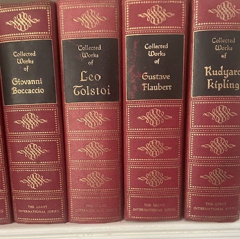 Antique Early 1900s Hardcover Book Set of the Collected Works of Famous ...