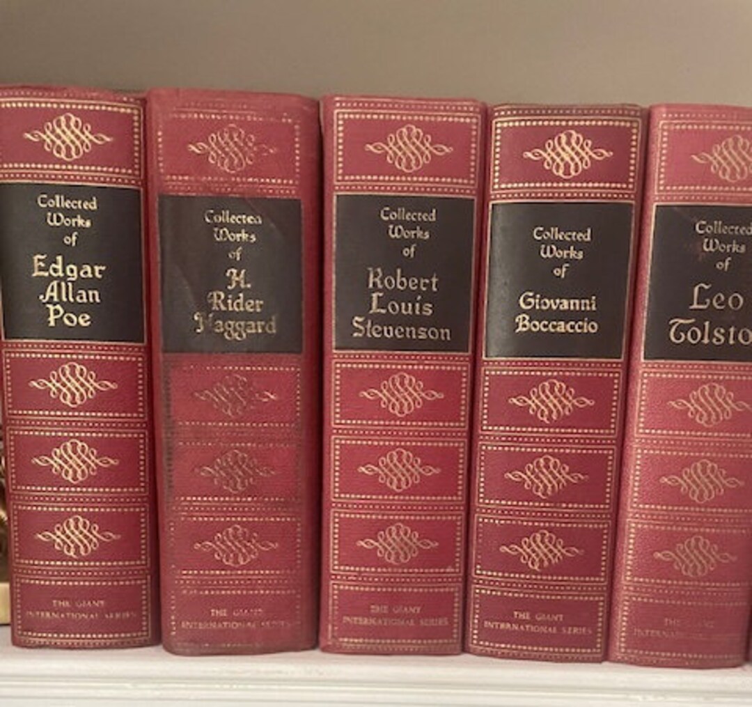 Antique Early 1900s Hardcover Book Set of the Collected Works of Famous ...