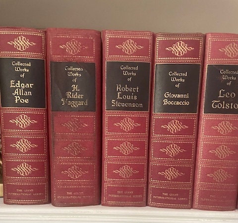 Antique Early 1900s Hardcover Book Set of the Collected Works of Famous ...