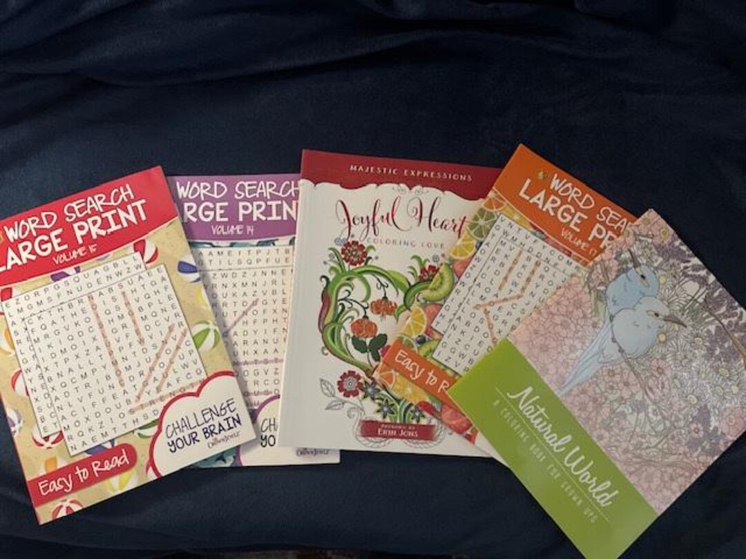 Large Print Word Search Puzzle Books for Seniors: Brain-boosting Fun ...