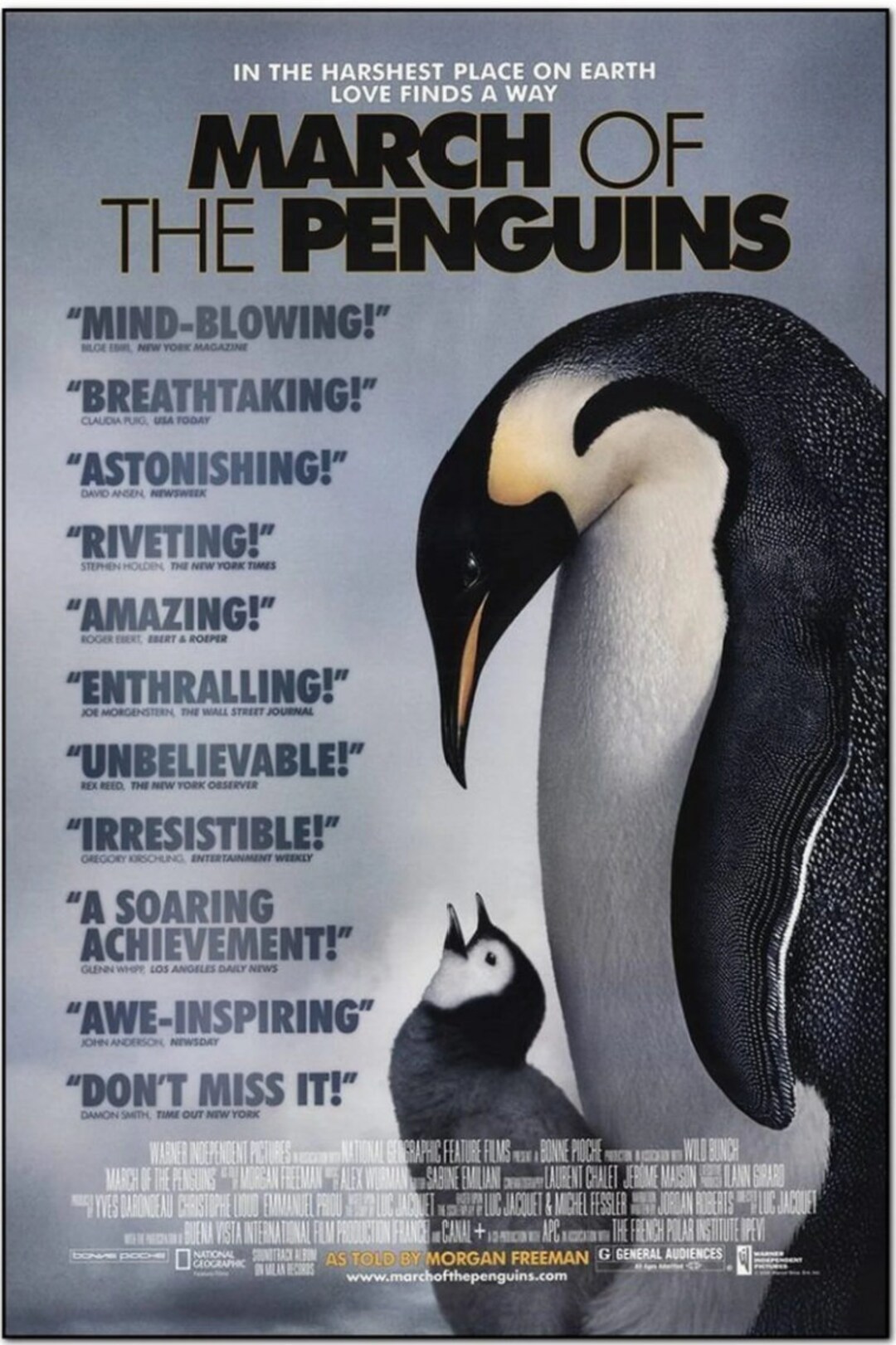 Original March of the Penguins Movie Poster - Double-sided 27x40 - Etsy