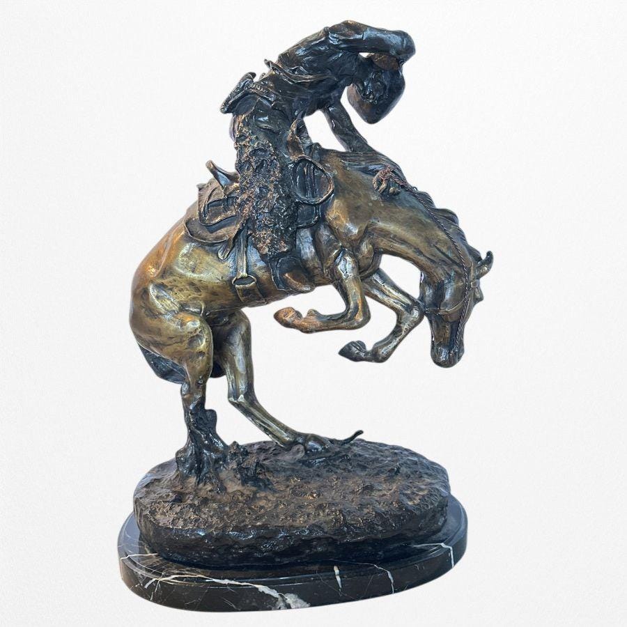 Frederic Remington Rattlesnake Bronze Sculpture: Western Art ...