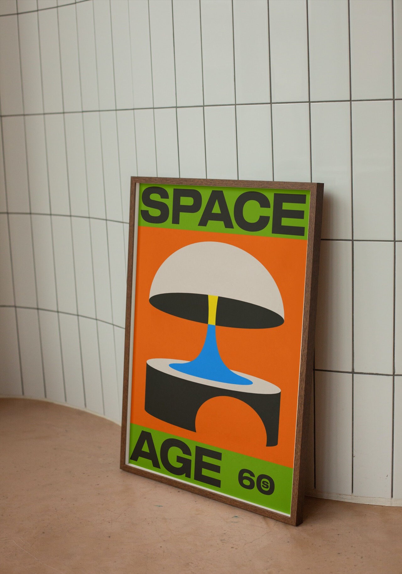 Space Age 60s Vintage Digital Poster - Etsy