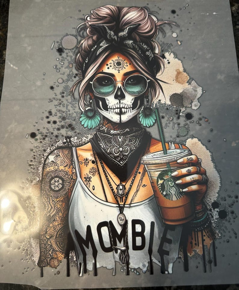 Mombie#2, Custom, Dtf Transfers, Tshirt, T-shirt, Moms, SAHM, Fun ...