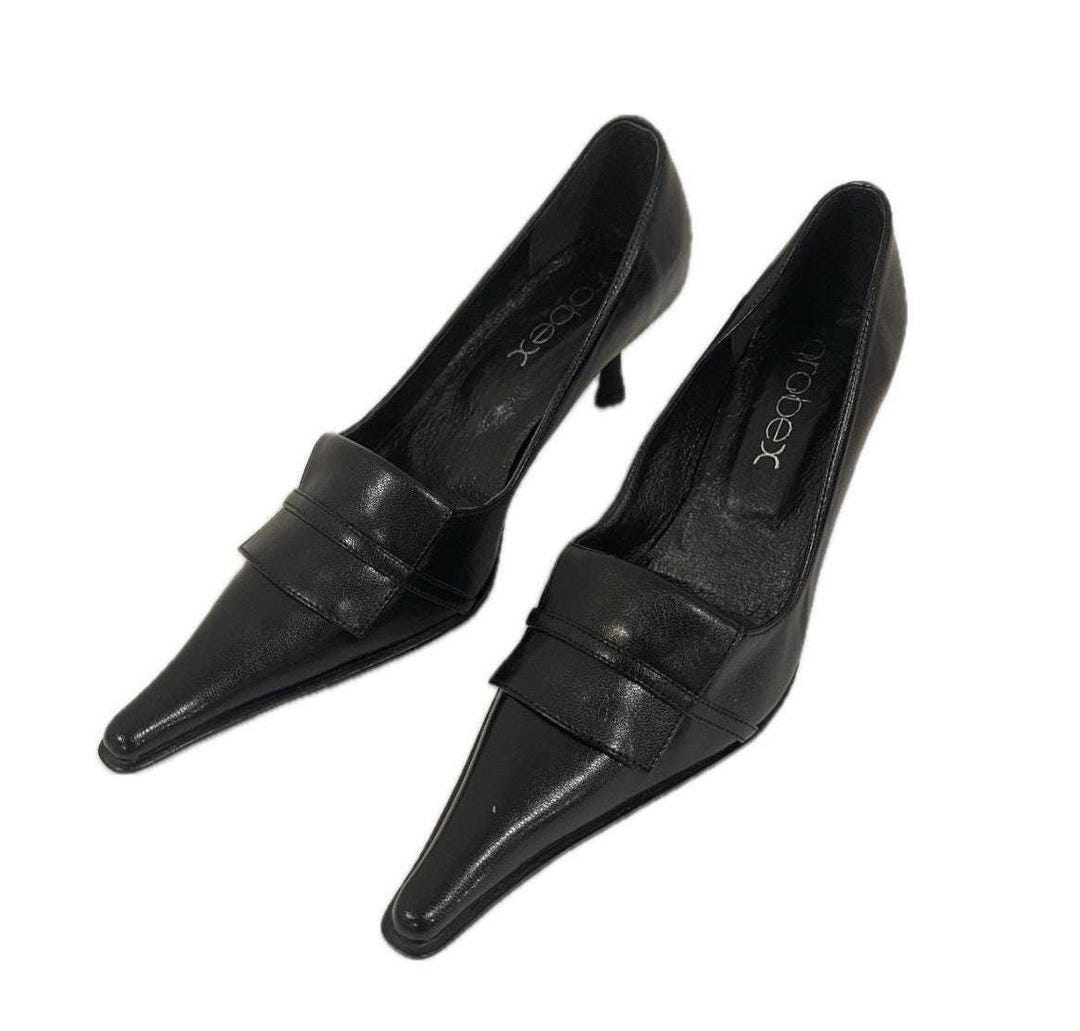 Vintage 90s Stiletto Pump Heels, 90s Slingbacks, Vintage Pointed ...
