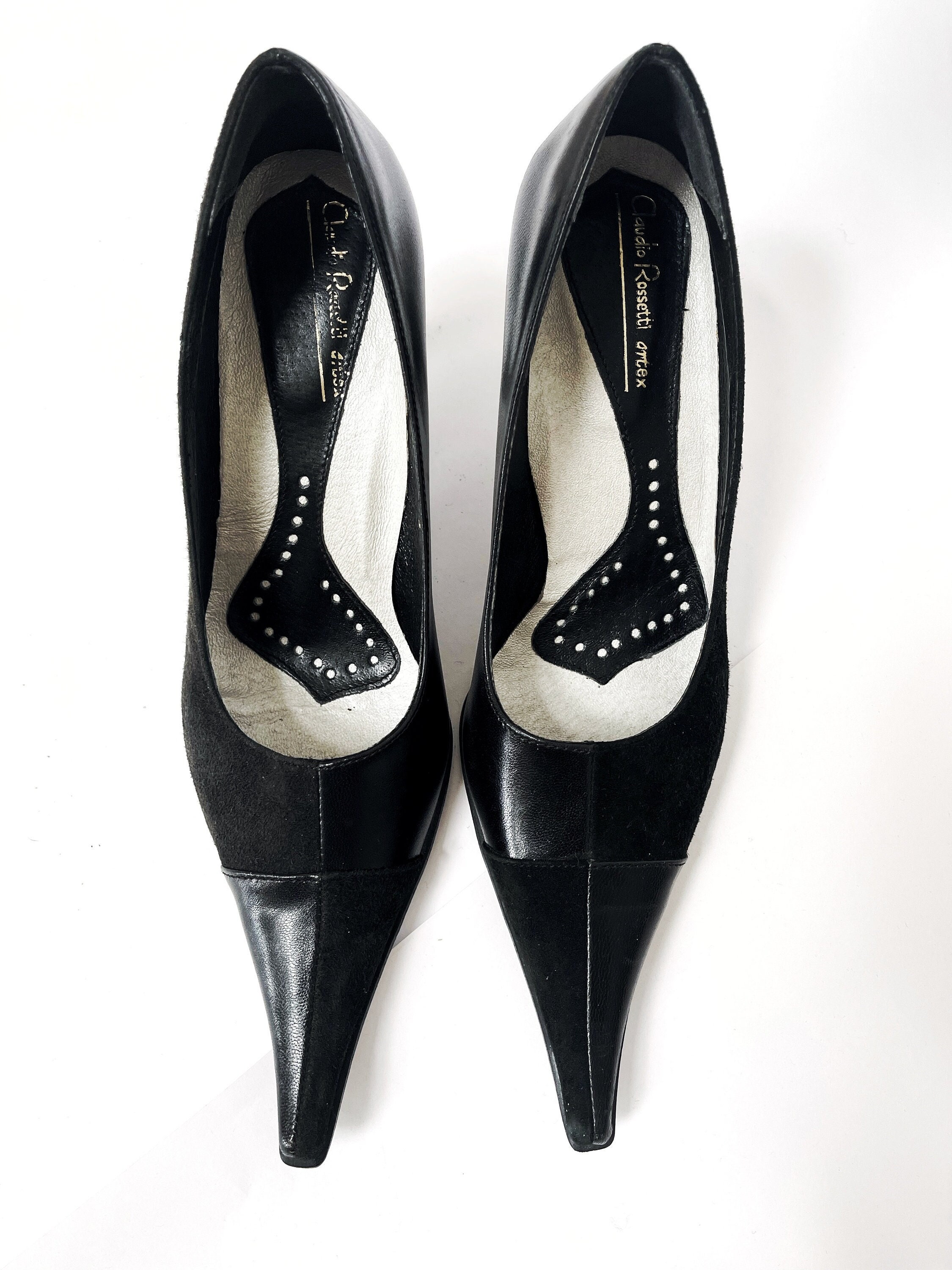 Vintage 90s Stiletto Pump Heels, 90s Slingbacks, Vintage Pointed ...