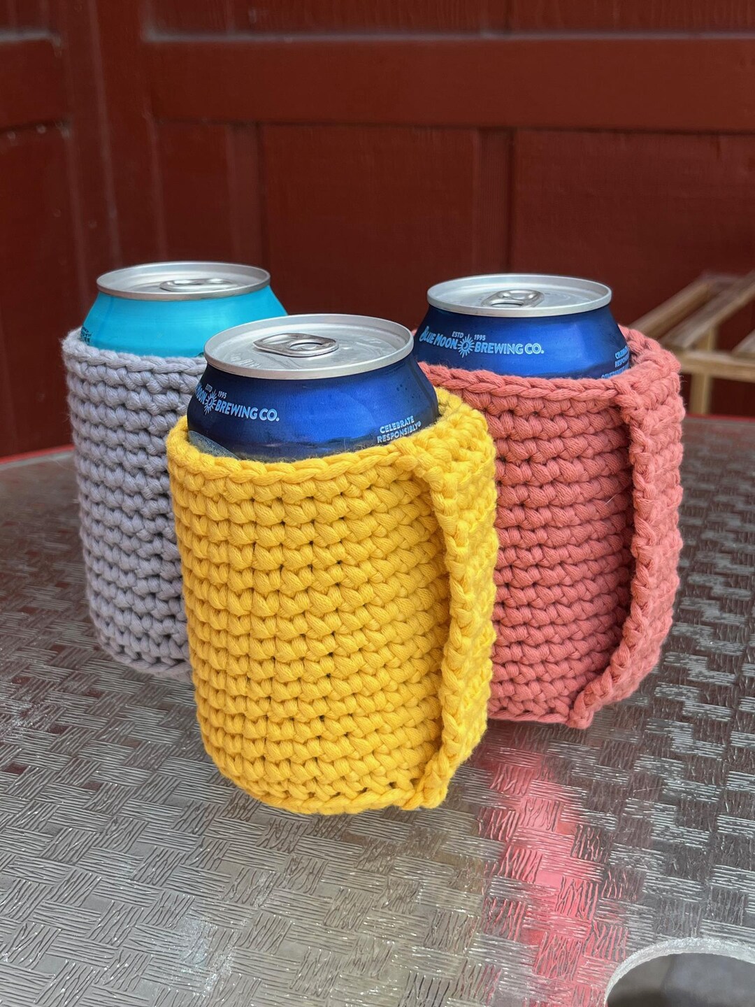 Crochet Cozy Can Holder Pattern With Handle (PDF Download) - Etsy