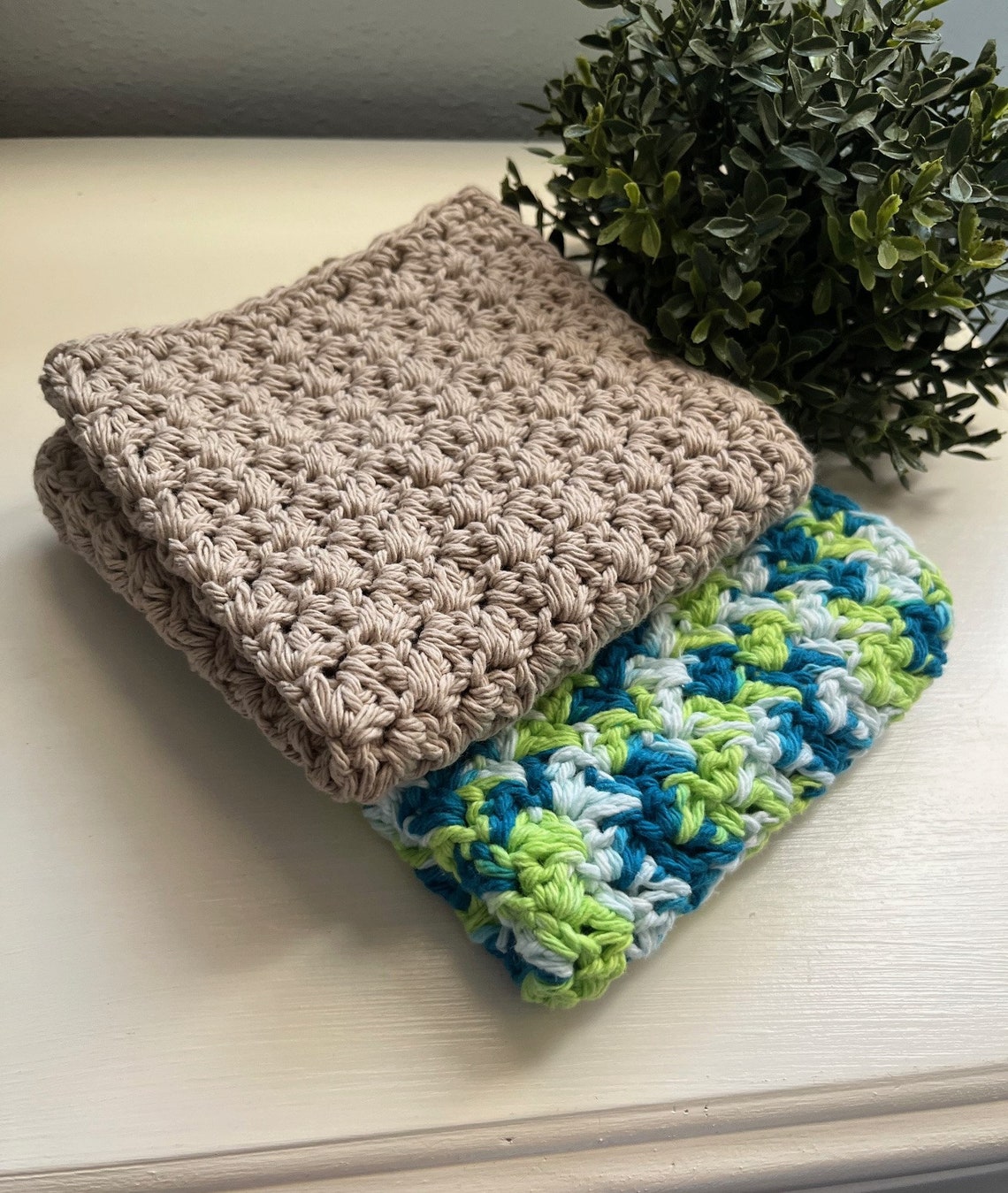 Crochet Dish Cloth PATTERN Kitchen Rustic the River Dish Cloth Crochet ...