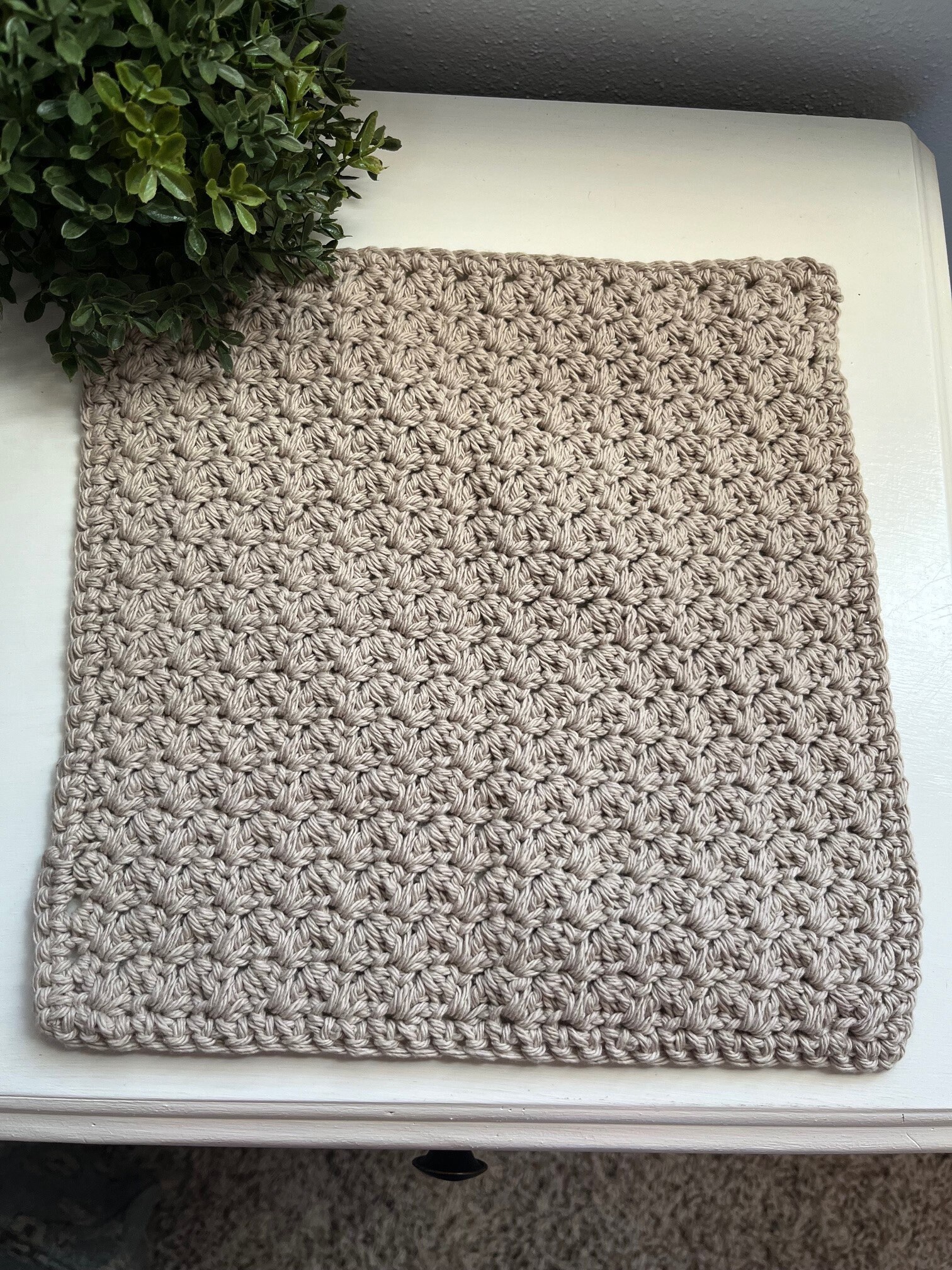 Crochet Dish Cloth PATTERN Kitchen Rustic the River Dish Cloth Crochet ...