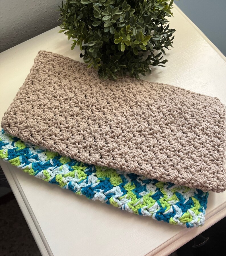 Crochet Dish Cloth PATTERN Kitchen Rustic the River Dish Cloth Crochet ...