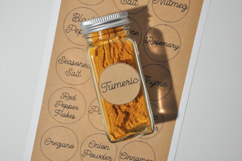 Rustic Circle Spice Labels - Etsy