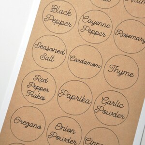 Rustic Circle Spice Labels - Etsy
