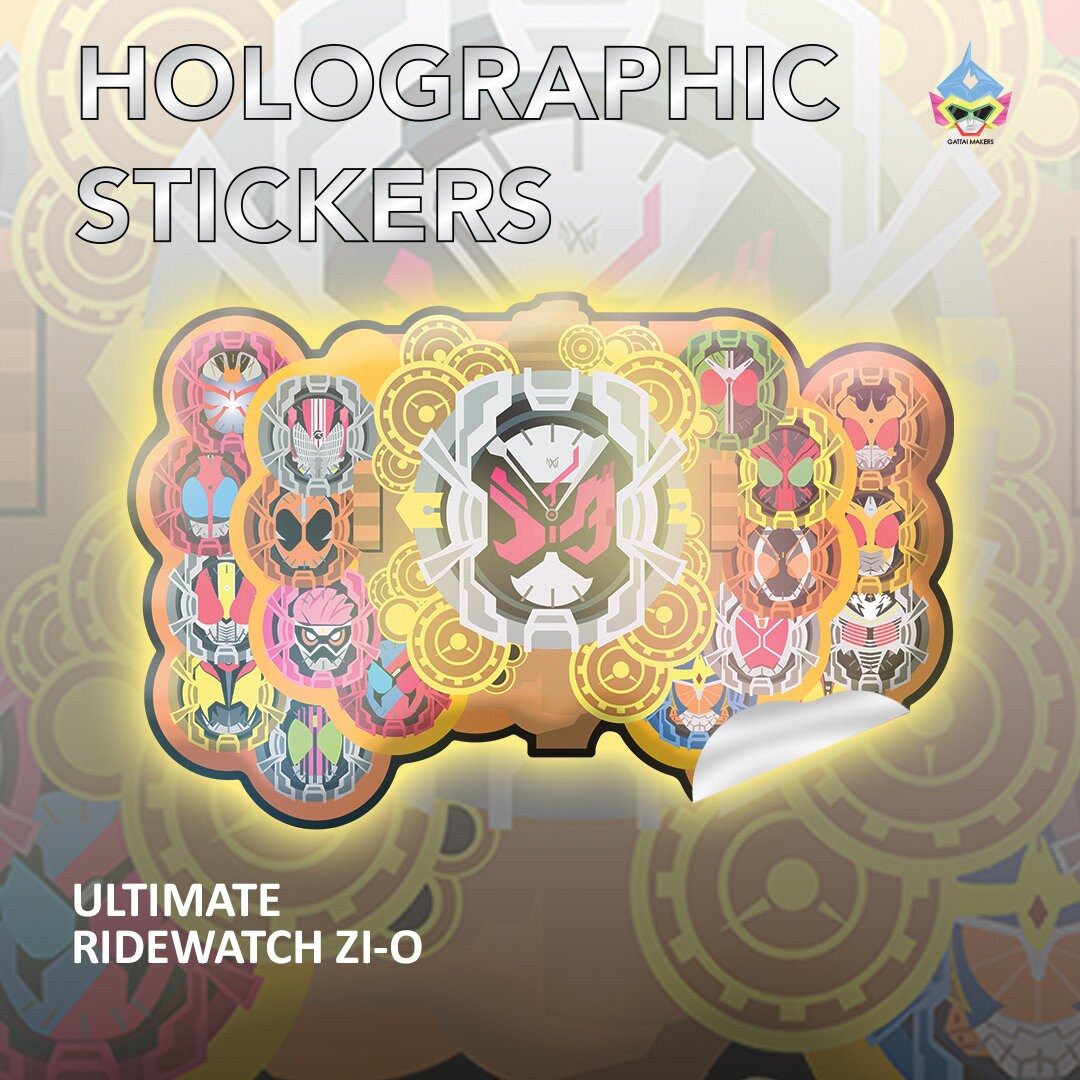 Ultimate Ridewatch Holographic Stickers Kamen Rider Super Sentai Power ...