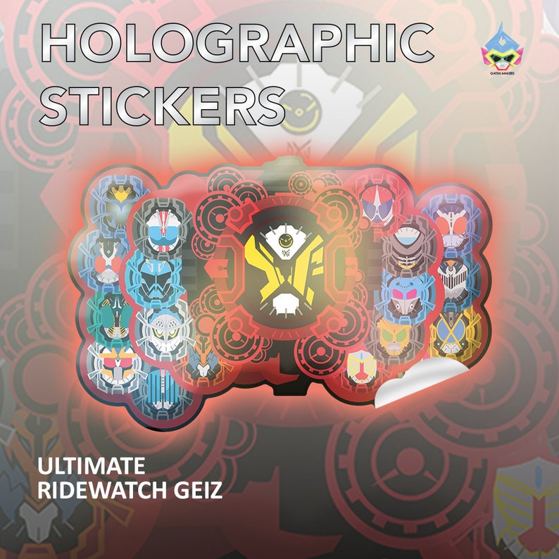 Ultimate Ridewatch Holographic Stickers | Kamen Rider | Super Sentai ...
