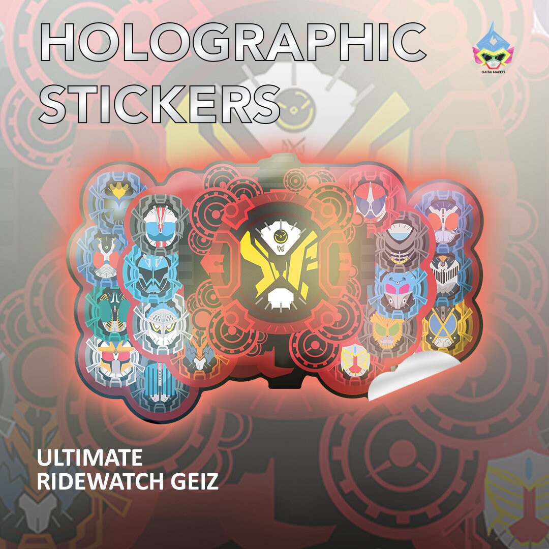 Ultimate Ridewatch Holographic Stickers | Kamen Rider | Super Sentai ...