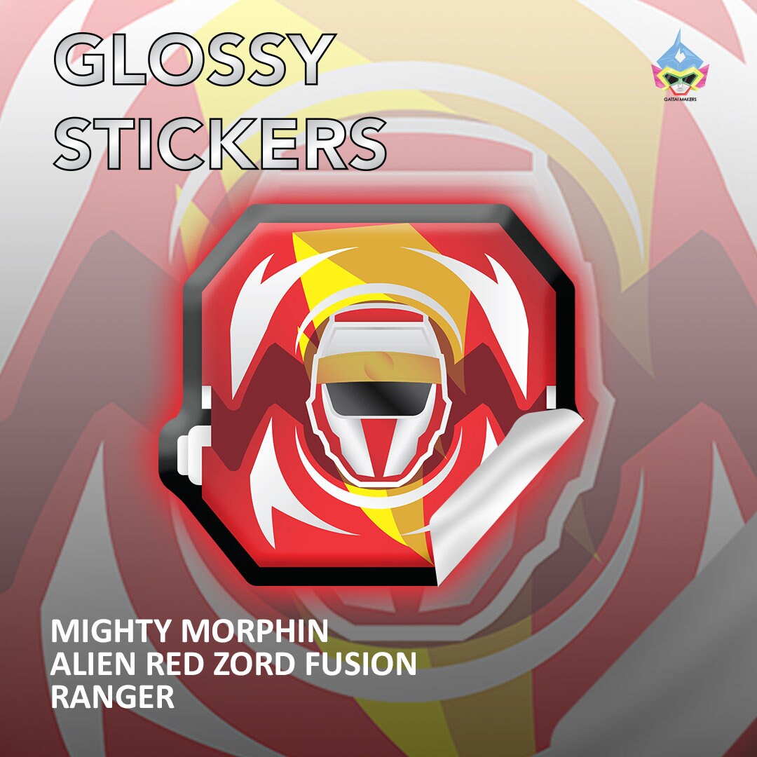 Wave PR 2 | Mighty Morphin Alien Rangers Zord Fusion Glossy Stickers ...