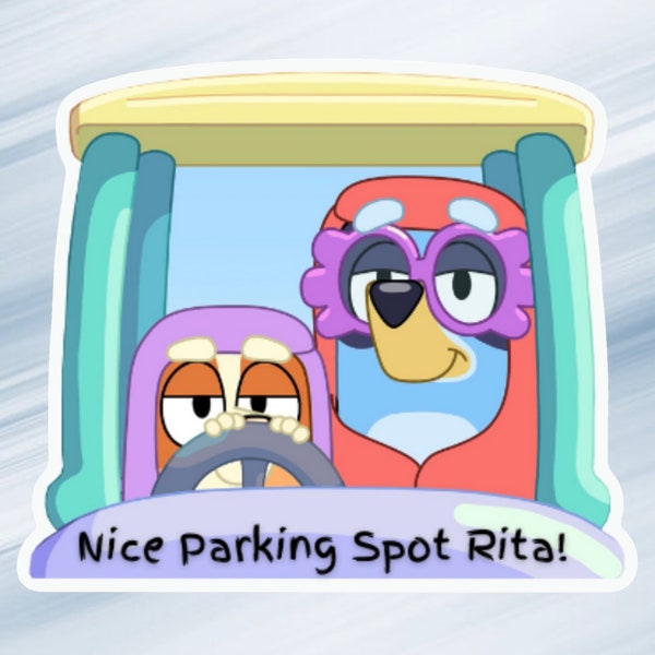 Bluey Nice Parking Spot Rita Svg - Etsy