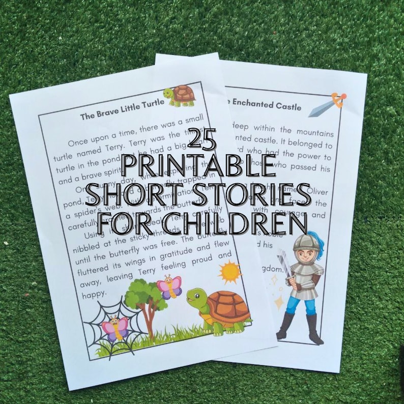 Printable Story - 25 Short Stories for Kids - Etsy