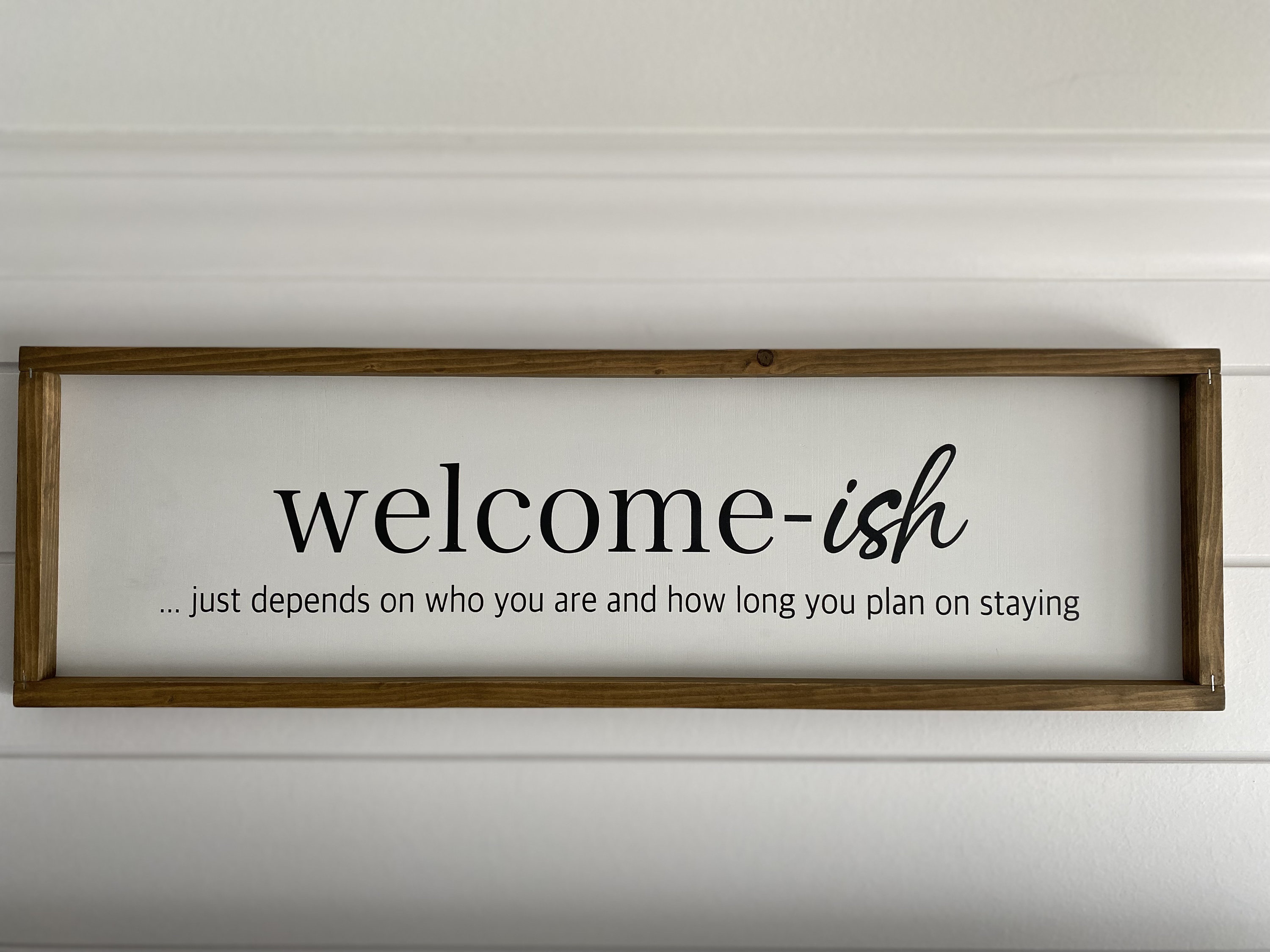 Welcome Sign,welcome-ish,farmhouse,rustic,wall Decor,wooden,painted ...