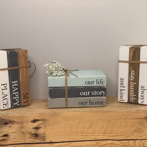 Rustic Books - Etsy