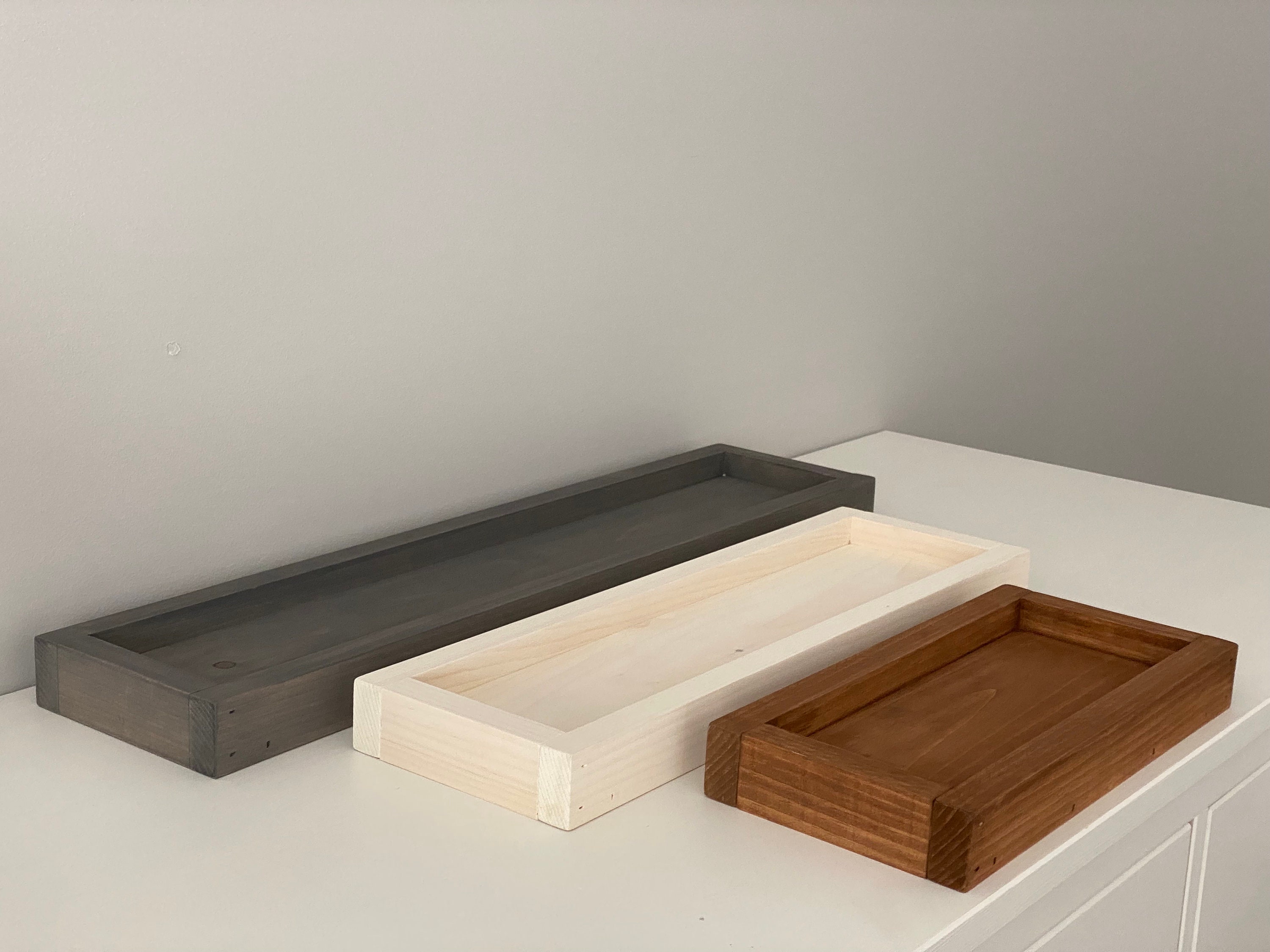 Rustic Display Tray,table Centrepiece Box,wooden Farmhouse Tray,solid ...