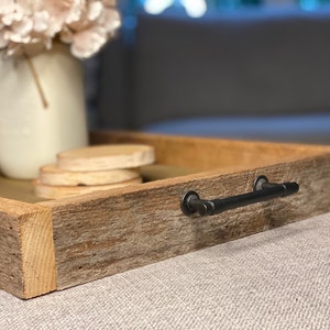 Ottoman Tray,rustic Display Tray,wooden Farmhouse Tray,solid Wood ...