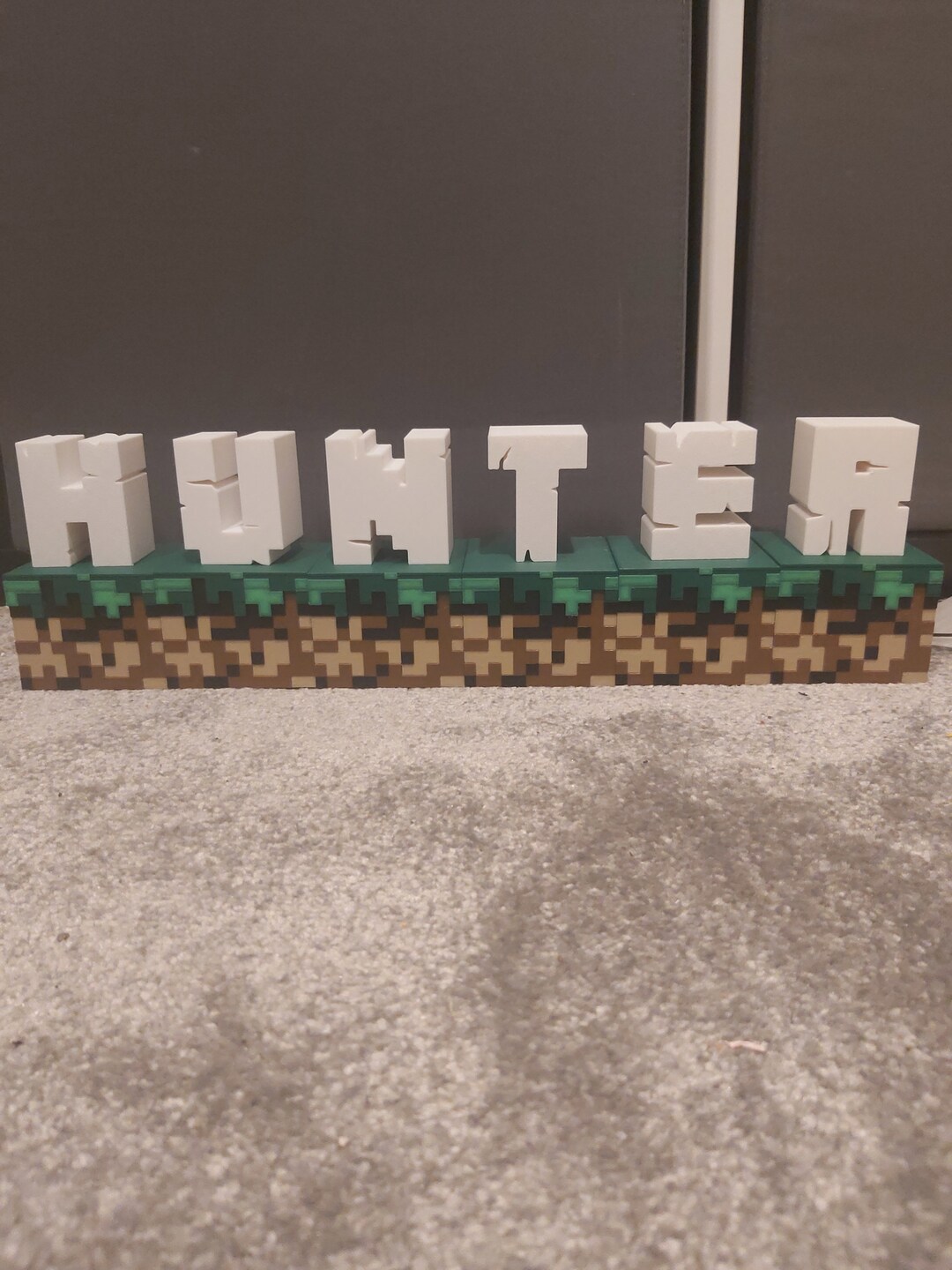 3D Printed Minecraft Custom / Personalised Name on the Common Block in ...