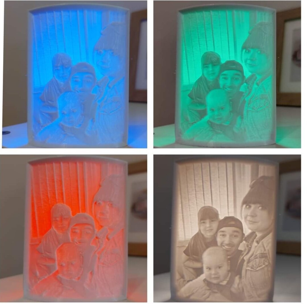 Trendy Custom Lithophane 3D Printed Photo Gift With Light Personalised ...