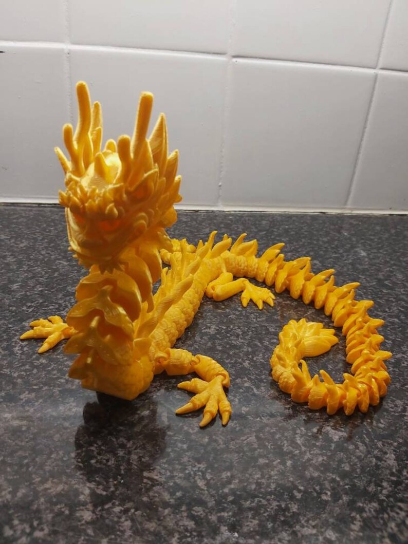 Flexible 3d Printed Imperial Chinese Prime Dragon All Articulated Fun ...