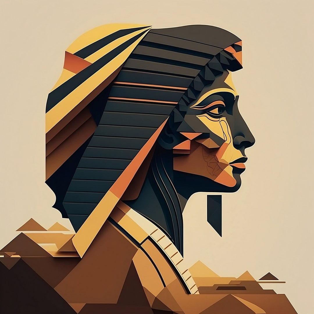 Pharaoh Minimalism Poster: Bold & Detailed Egypt Wall Art Print - Etsy