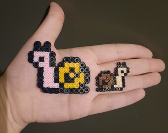 Cute Snail Magnets Mystery Colored Snail Made From Perler Beads - Etsy