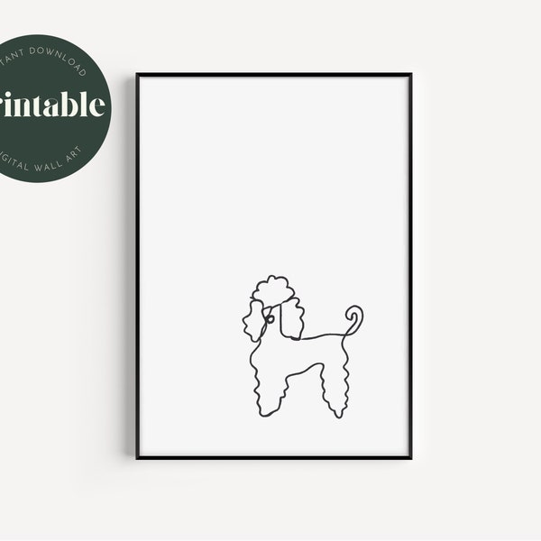 Poodle Line Drawing - Etsy
