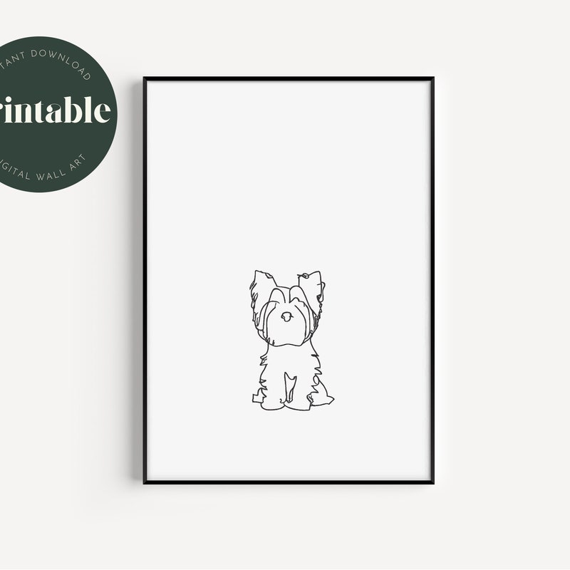 Yorkie Drawing - Etsy