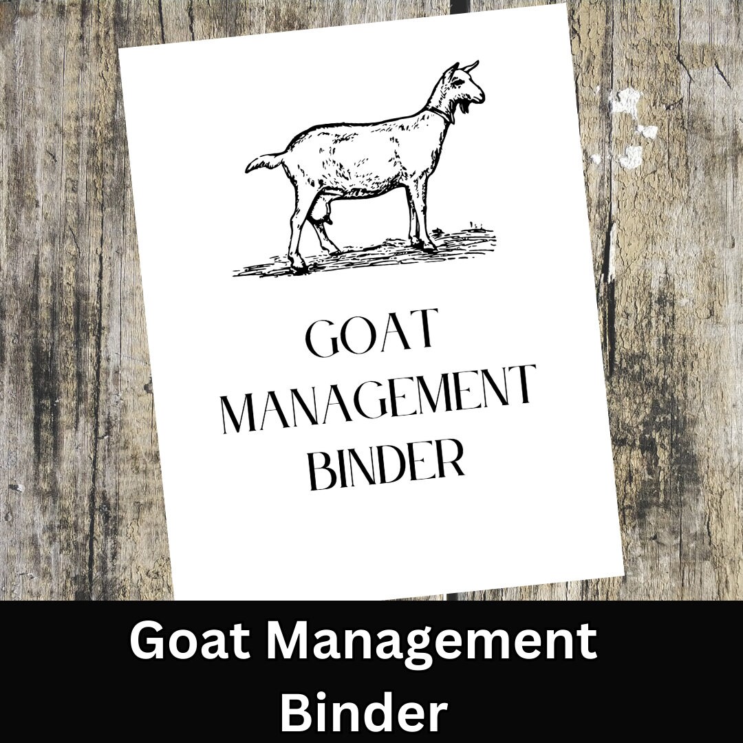 Goat Management Binder, Printable Livestock Planner, Dairy Goat Records ...