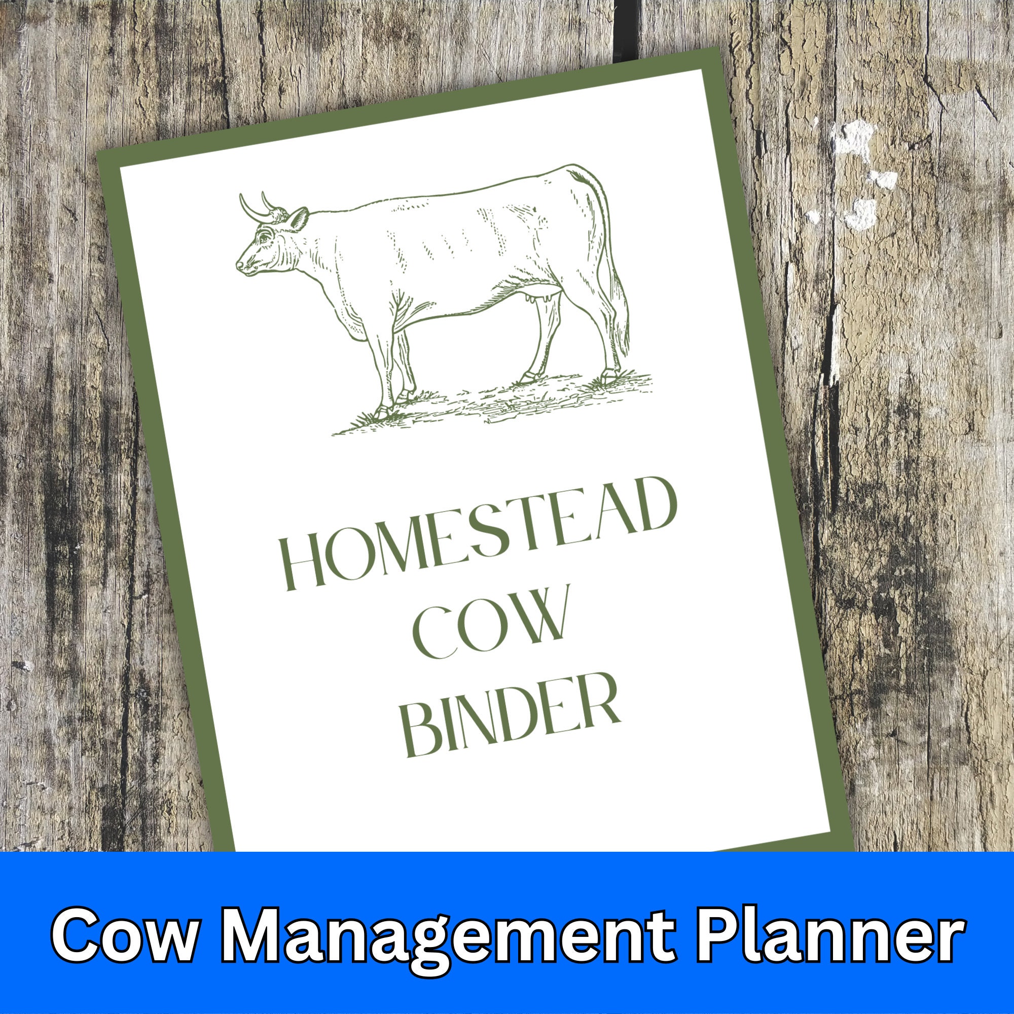 Printable Homestead Cow Planner for Tracking Breeding, Health, Milking ...