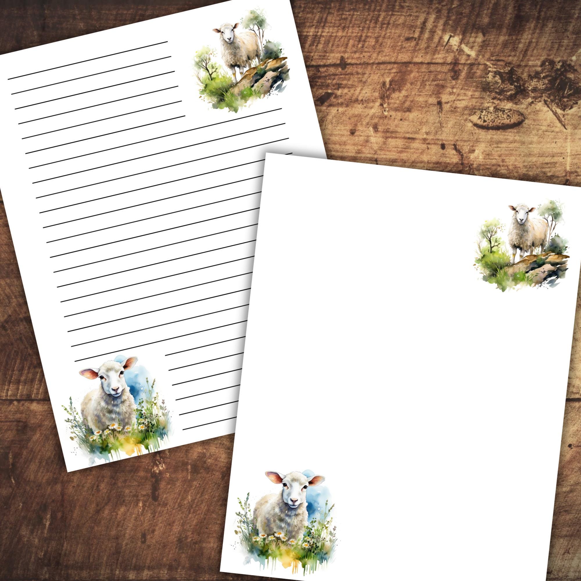 Printable Farm Animal Stationary, Homestead Livestock Journal Pages ...