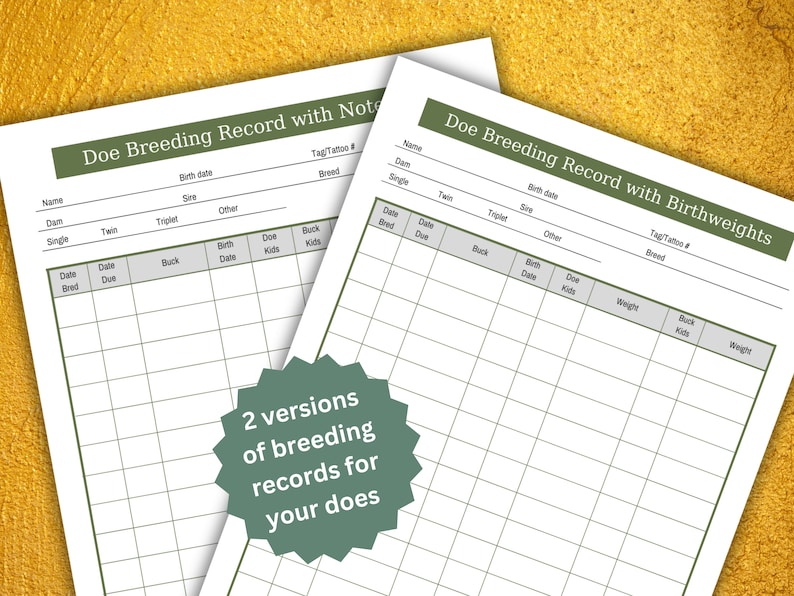 Goat Herd Records, Livestock Planner for Herd Health, Breeding ...