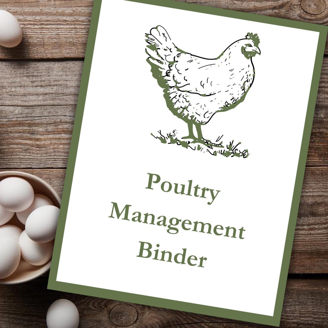 Printable Chicken Planner, Poultry Logs for Tracking Health, Production ...