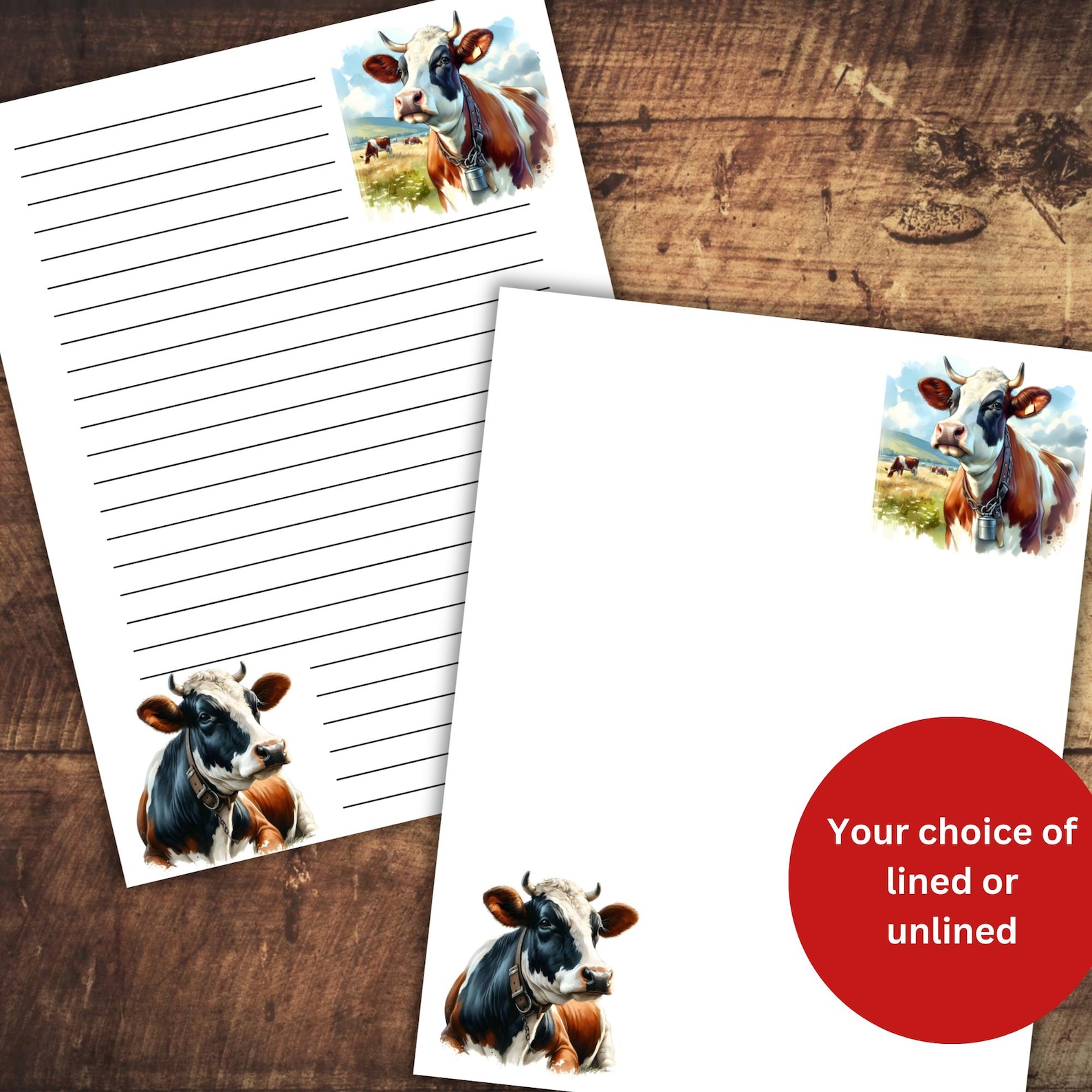 Printable Farm Animal Stationary, Homestead Livestock Journal Pages ...