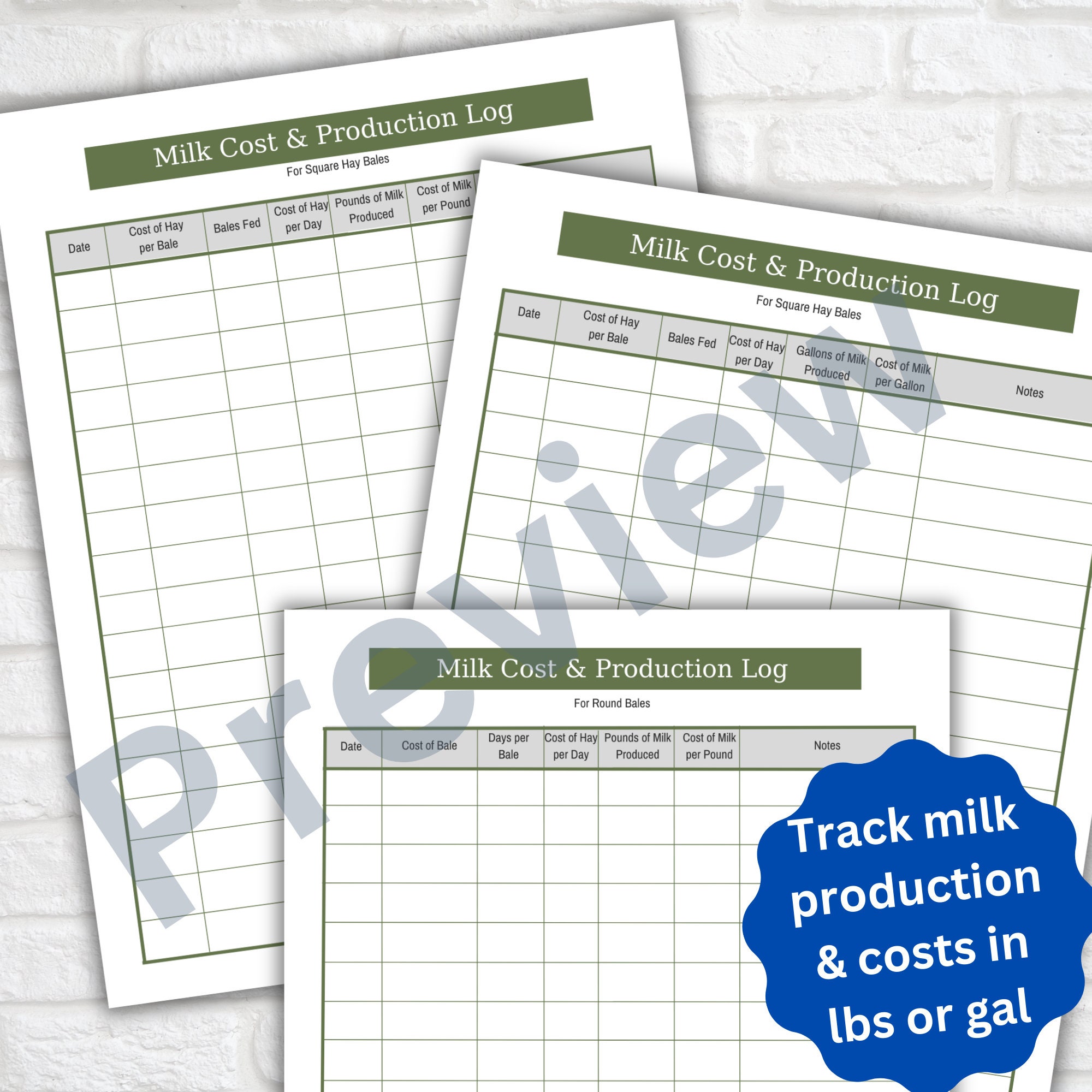 Printable Homestead Cow Planner for Tracking Breeding, Health, Milking ...