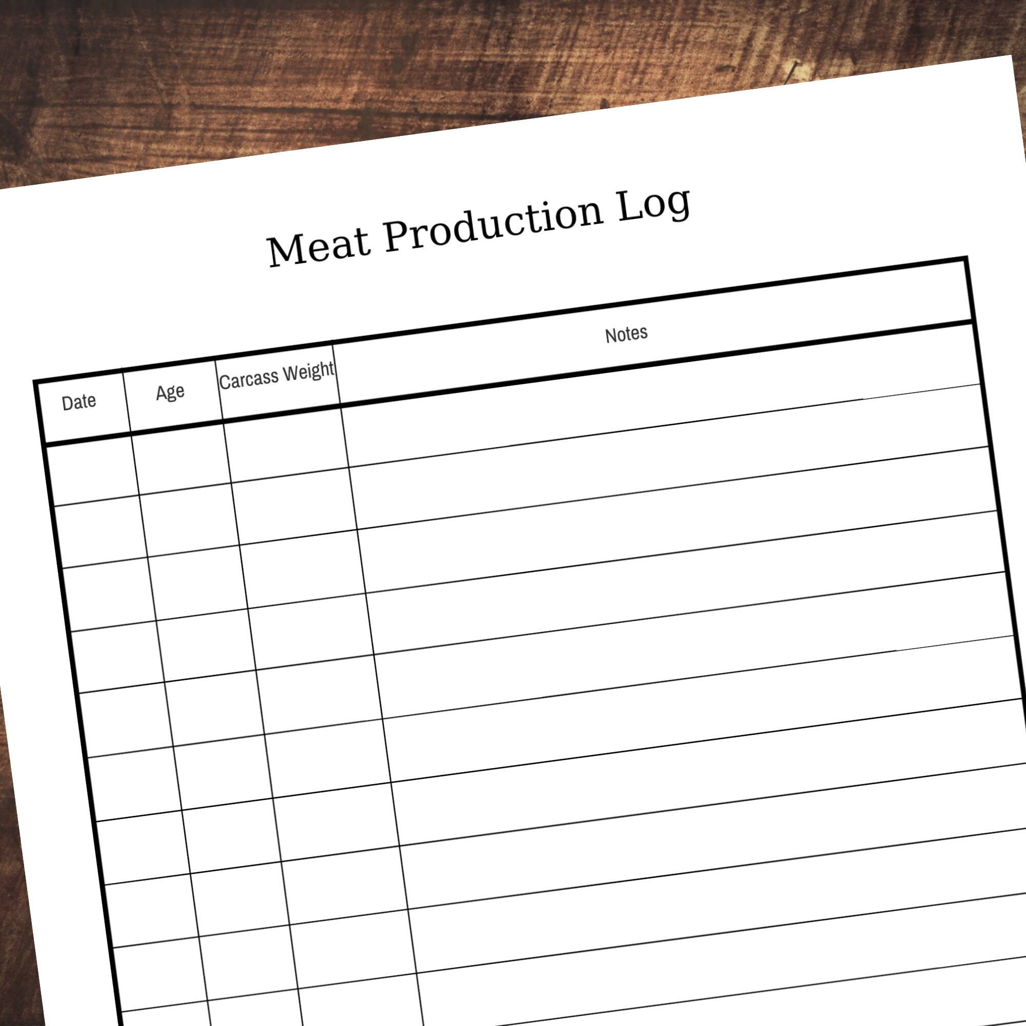 Chicken Meat Bird Cost Tracker, Printable Homesteading Records for ...
