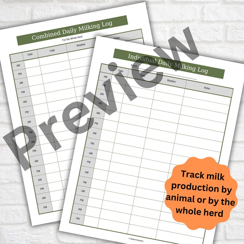 Sheep Records, Printable Planner for Tracking Breeding, Wool, Meat ...