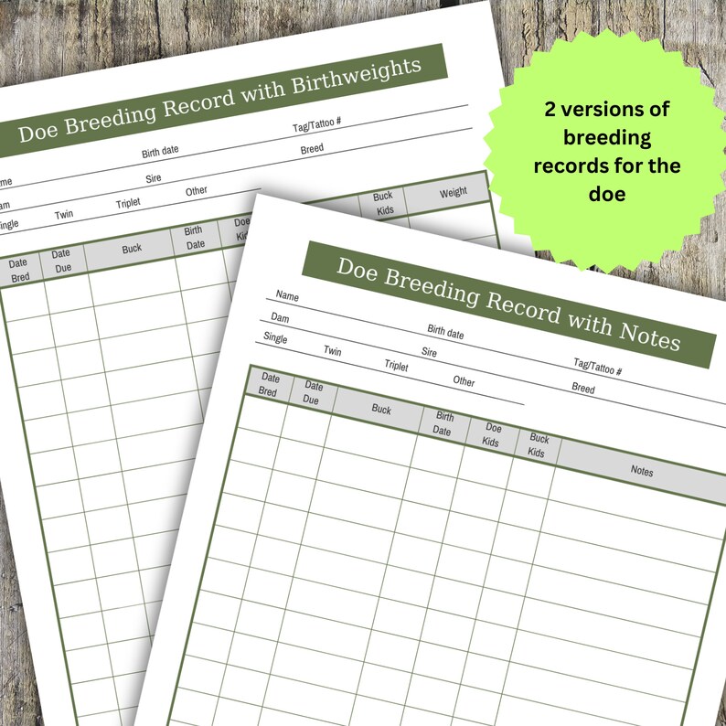 Goat Herd Records, Livestock Planner for Herd Health, Breeding ...
