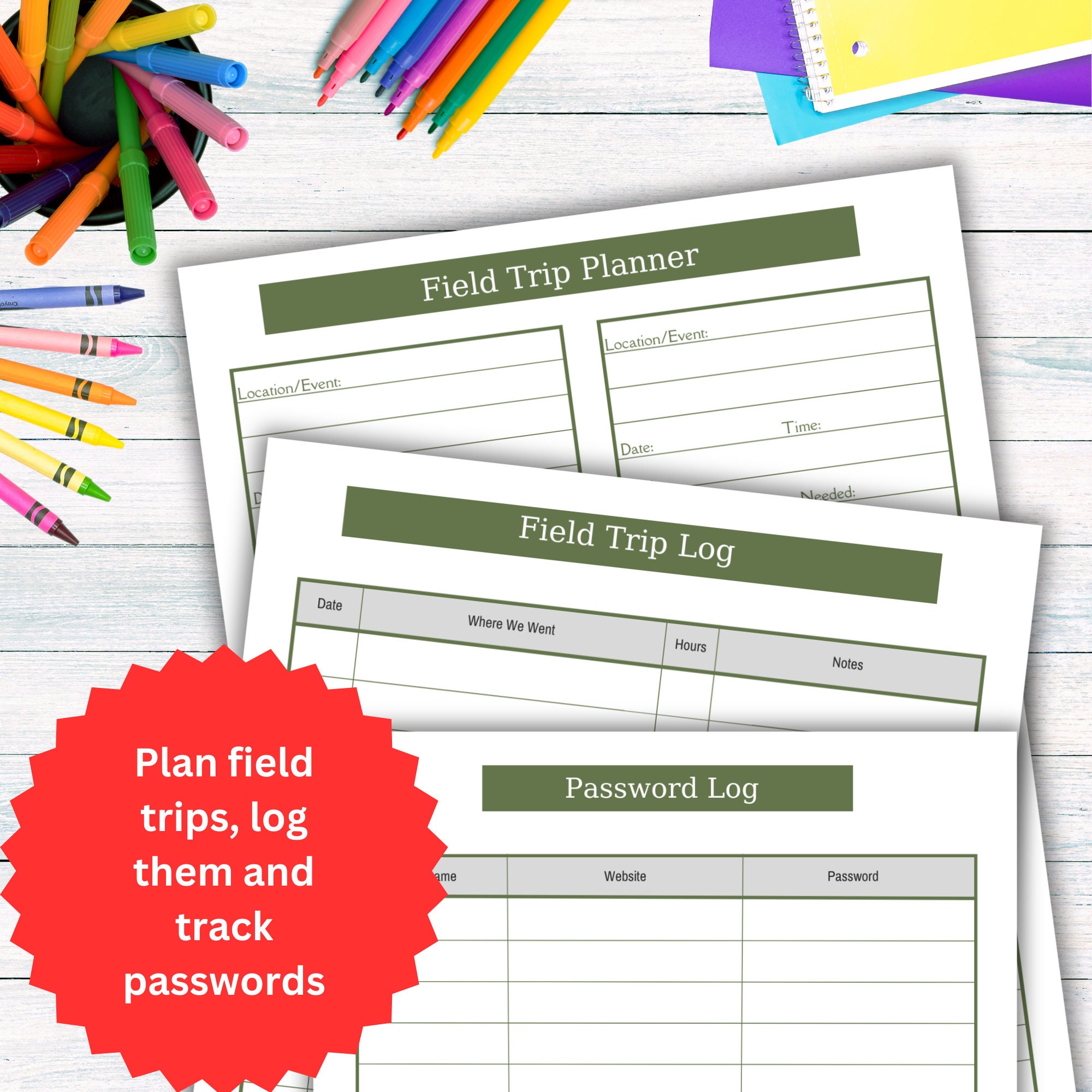 Homeschool Planner Printable Record Keeping Binder Academic Tracker ...