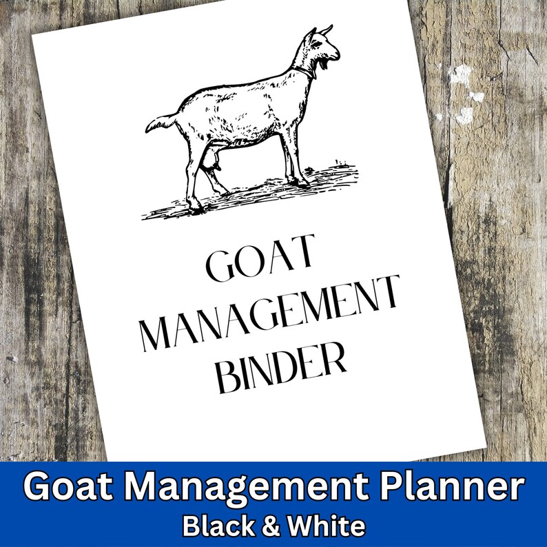 Goat Breeding Logs, Printable Livestock Planner, Dairy Goat Records ...