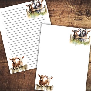Printable Farm Animal Stationary, Homestead Livestock Journal Pages ...