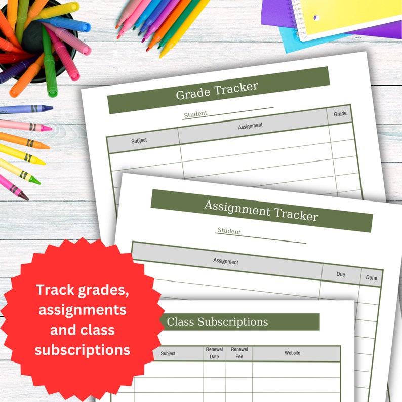 Homeschool Planner Printable Record Keeping Binder Academic Tracker ...