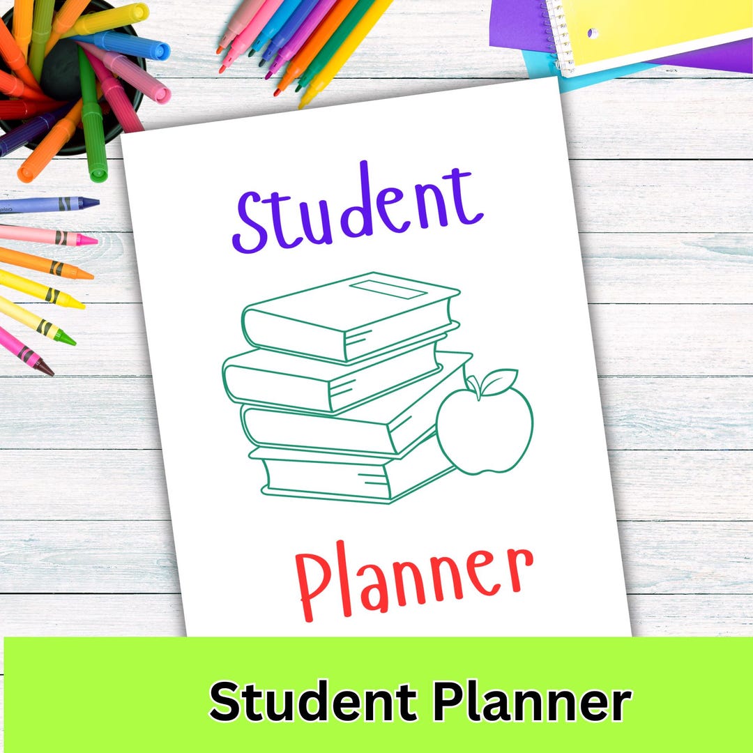 Homeschool Student Planner, Unschooling Student Planner, Bright and ...