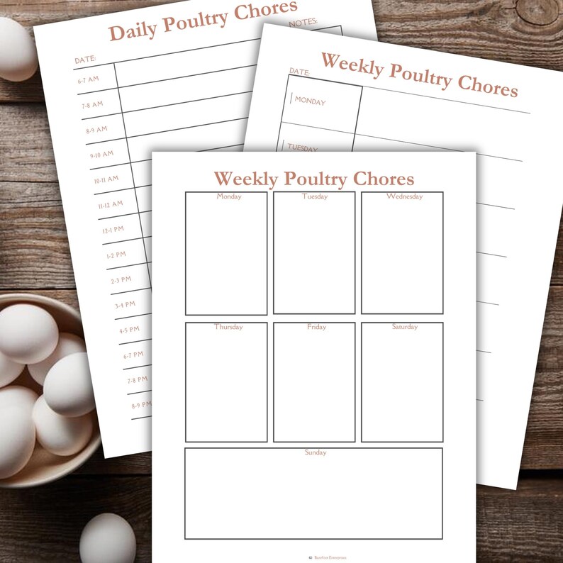 Chicken Planner Printable, Poultry Logs for Tracking Health, Production ...